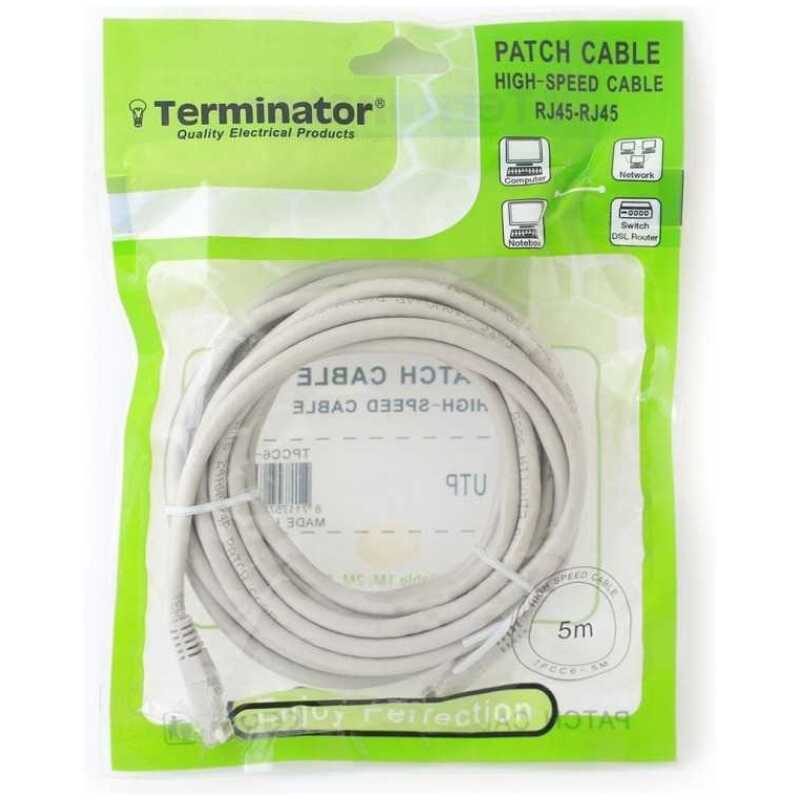 TERMINATOR CAT6 PATCH CORD 5M – Technocy